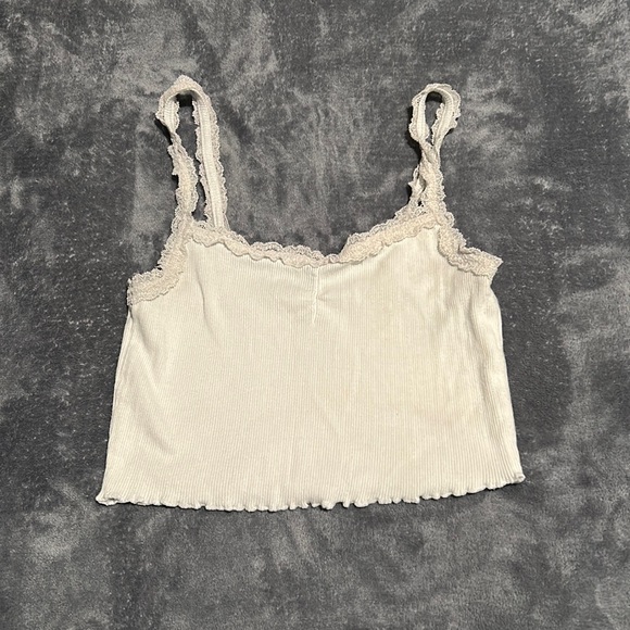 Garage | Tops | Garage White Lace Cropped Tank | Poshmark